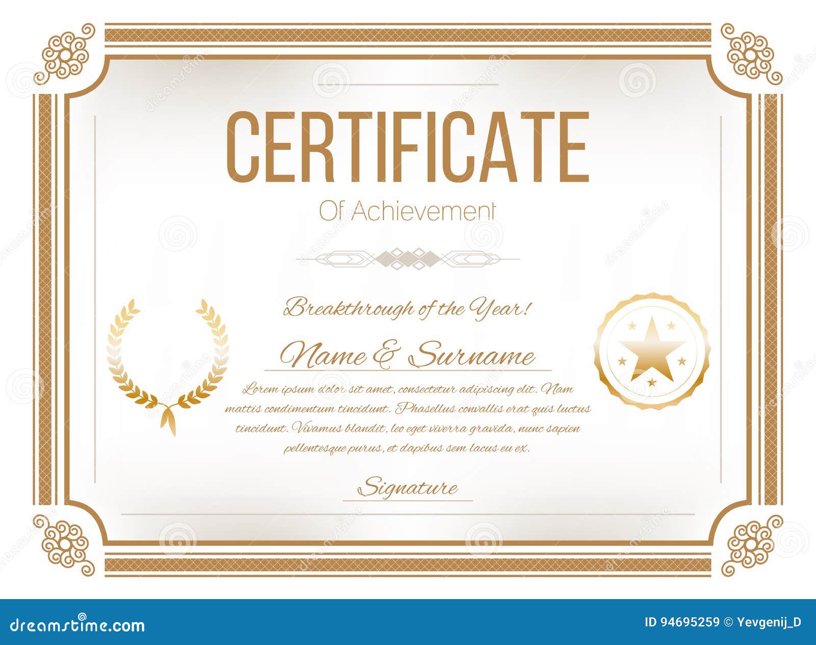 Certificate Design Template. Retro Certificate, Diploma Design Template ...