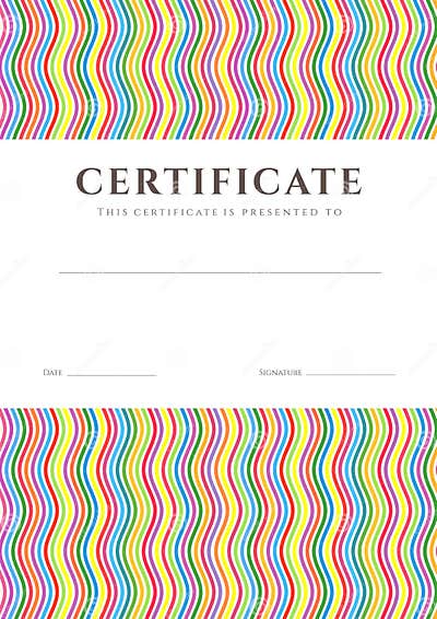 Certificate / Diploma Background Template. Pattern Stock Vector ...