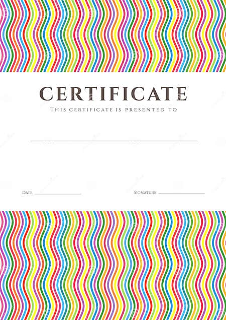 Certificate / Diploma Background Template. Pattern Stock Vector ...
