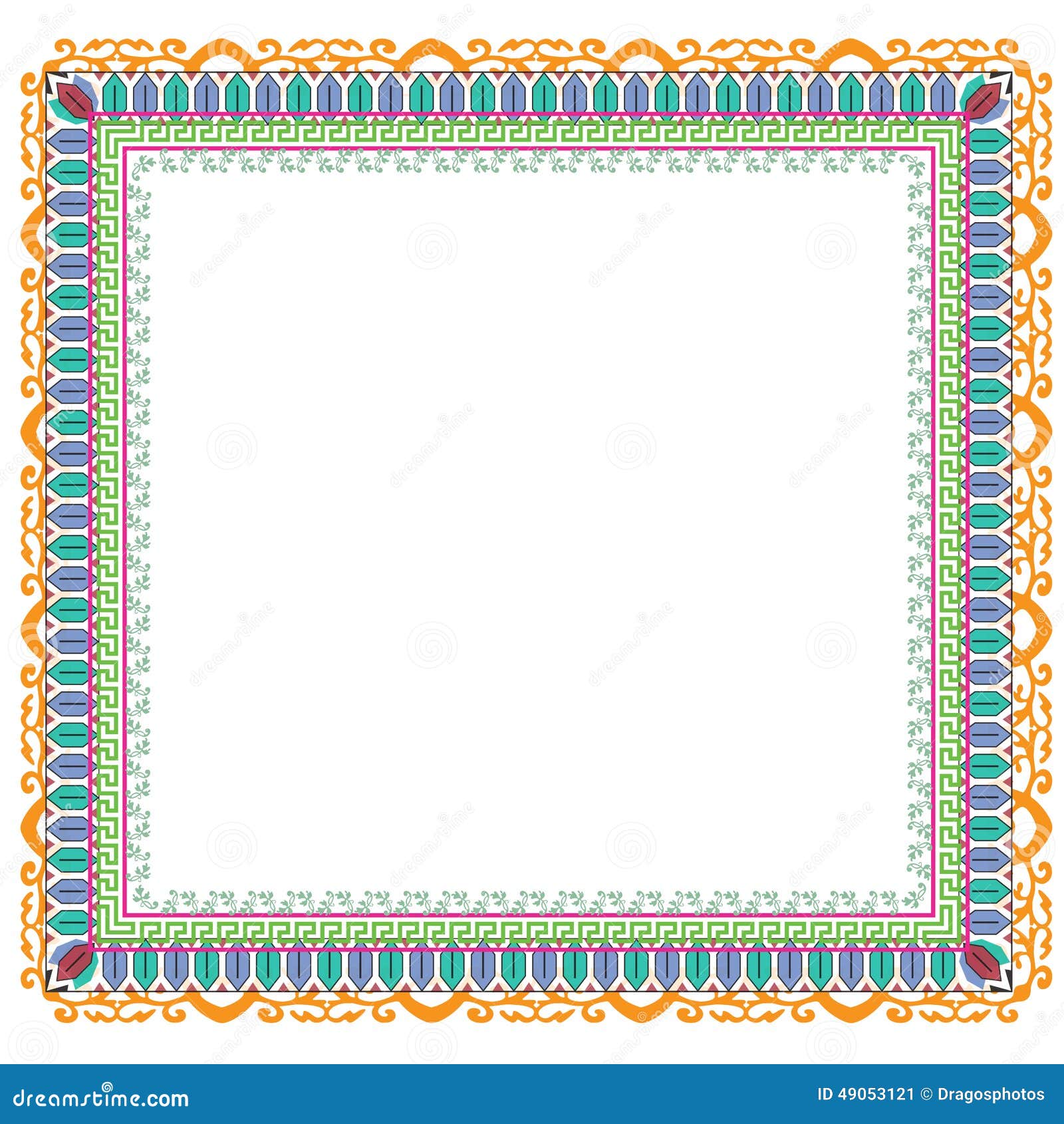 Certificate diploma border stock vector. Illustration of graduation ...