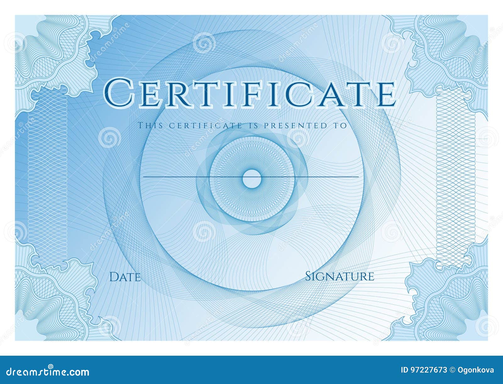 Certificate, Diploma of Completion Design Template, Background with ...
