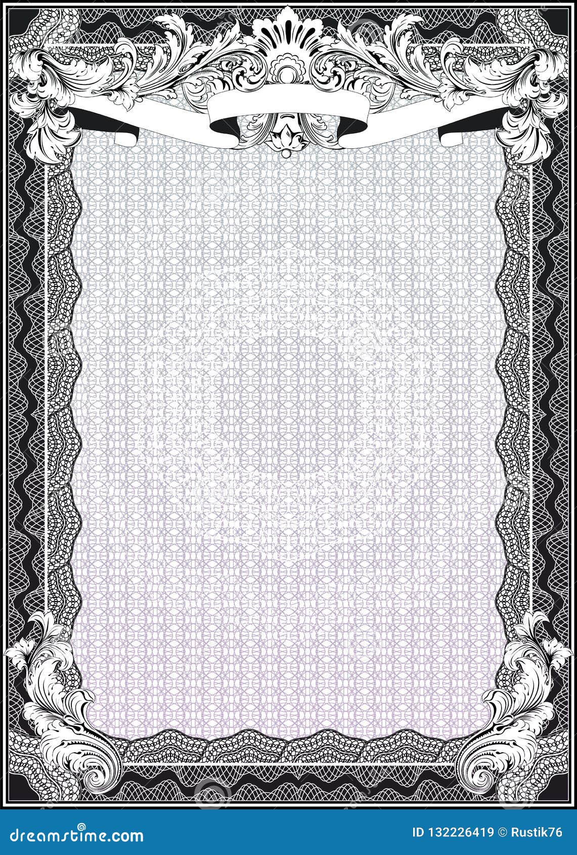 Certificate, Diploma Template. Award Pattern. Stock Illustration ...