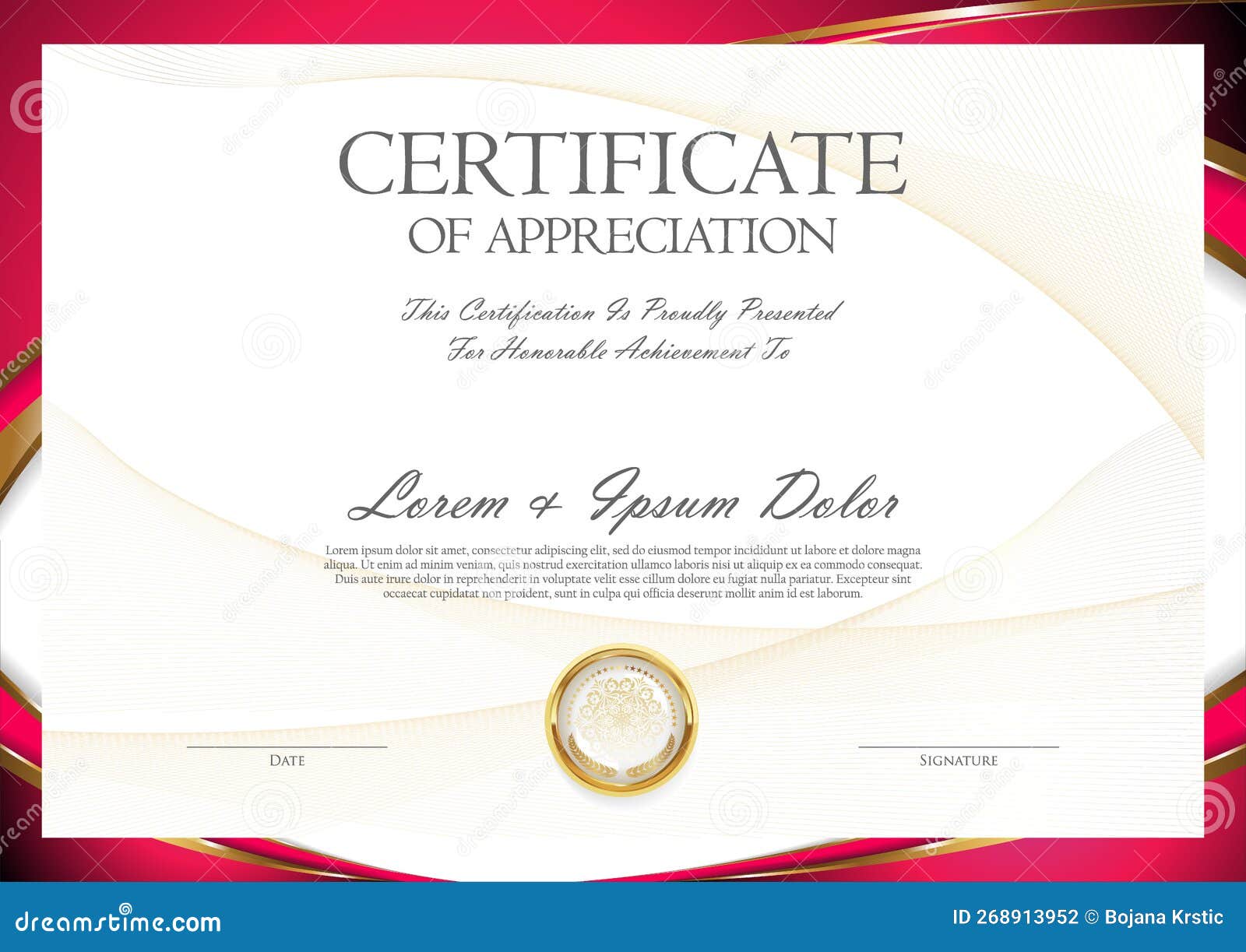 Certificate or Diploma of Completion Design Template White Background ...