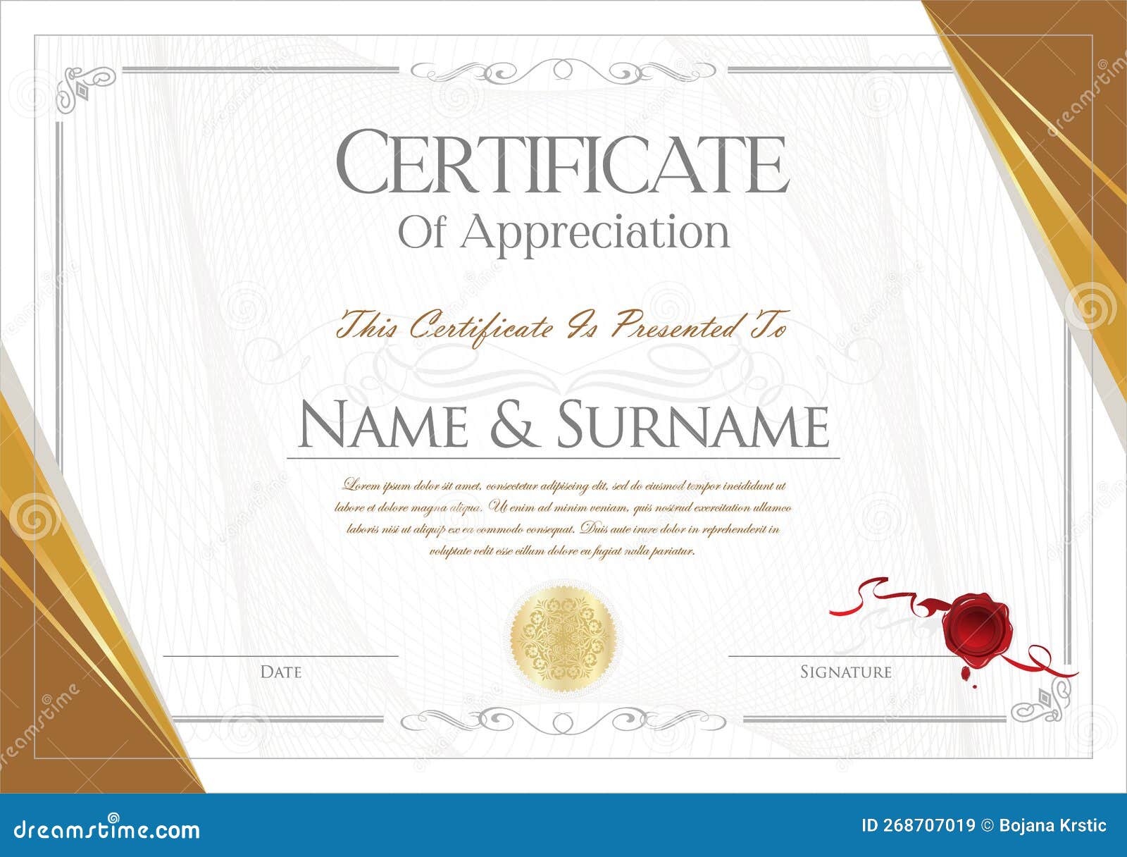 Certificate Diploma of Completion Design Template White Background ...