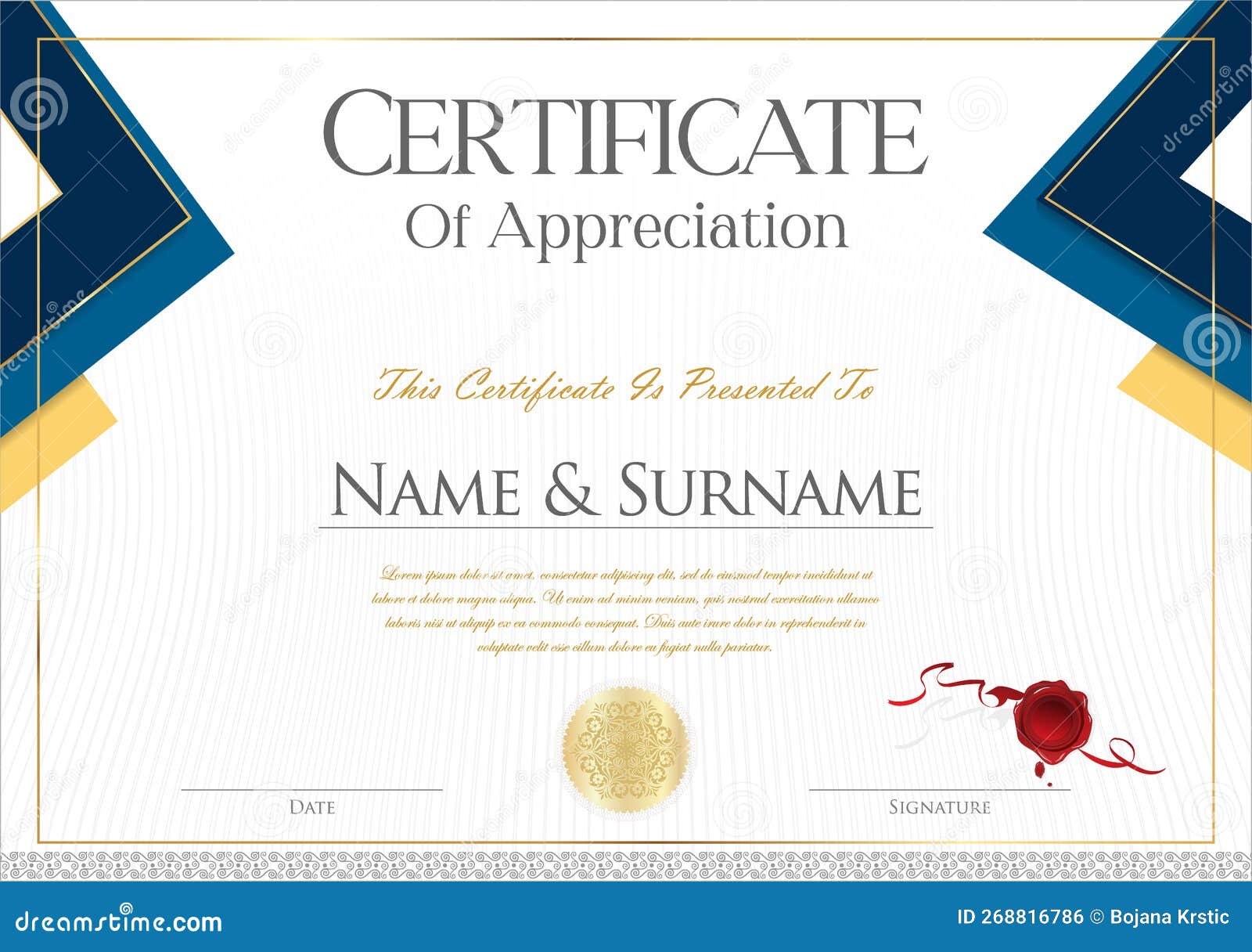 Certificate or Diploma of Completion Design Template White Background ...