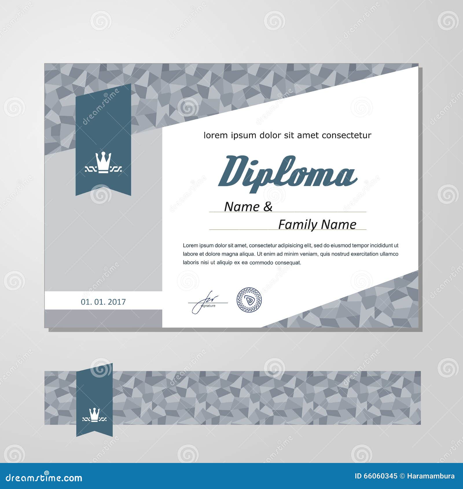 Certificate, Diploma, Design Template Stock Vector - Illustration of ...