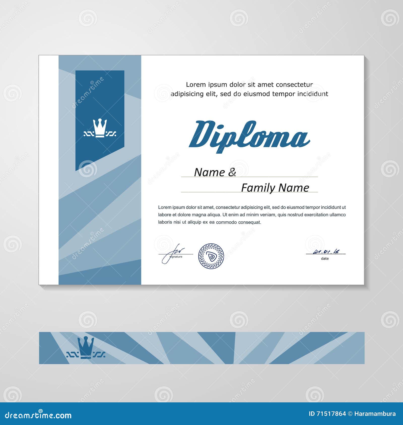 Certificate, Diploma, Design Template Stock Vector - Illustration of ...