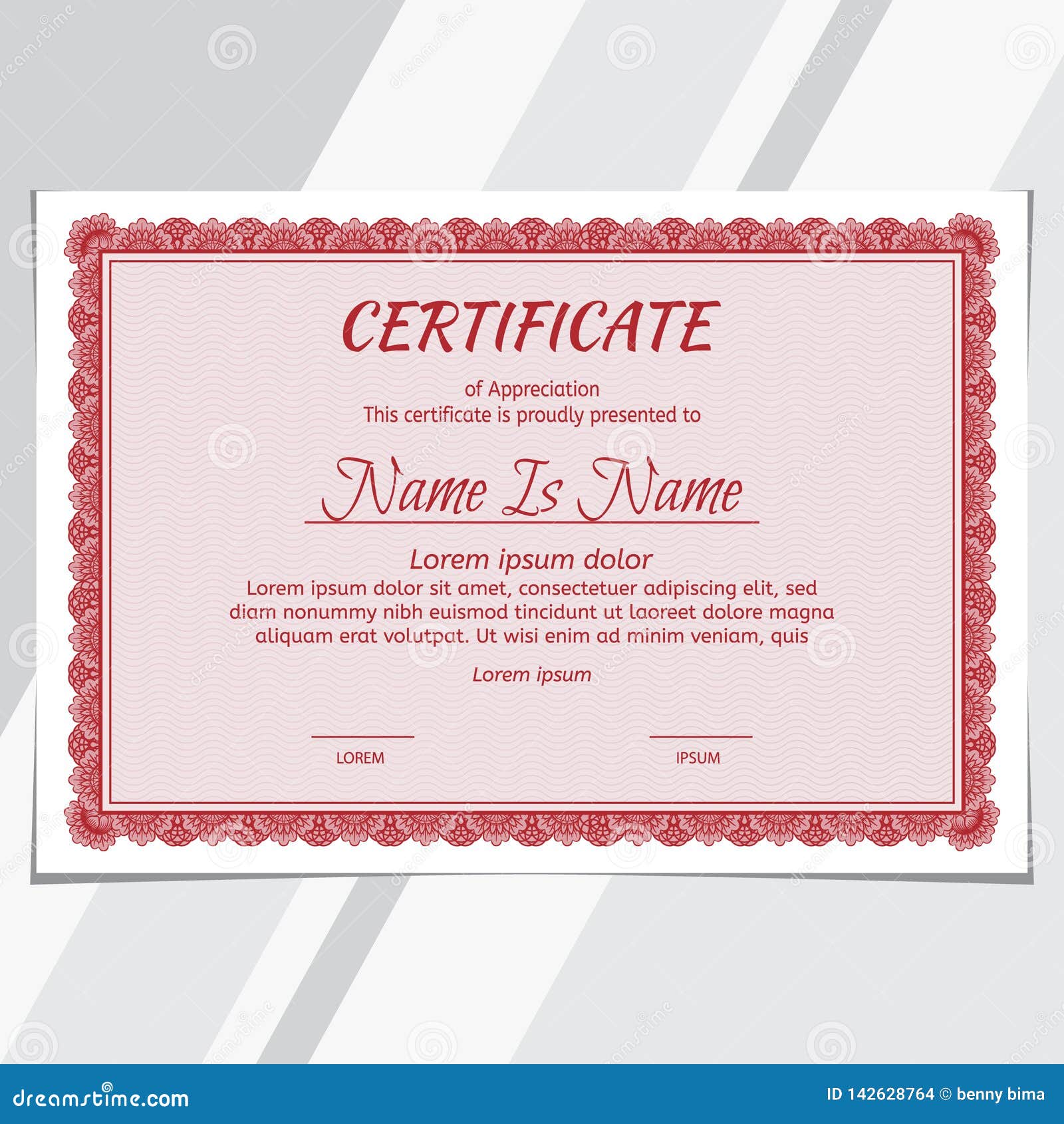 Certificate Diploma Landscape Stock Vector - Illustration of paper ...