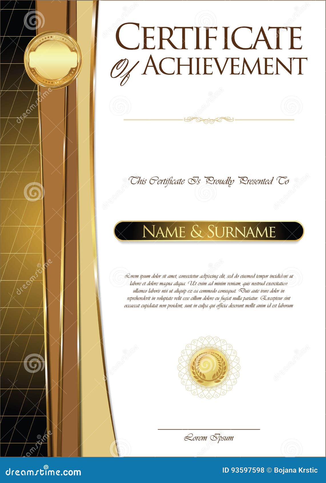 Certificate or Diploma Retro Design Stock Illustration - Illustration ...