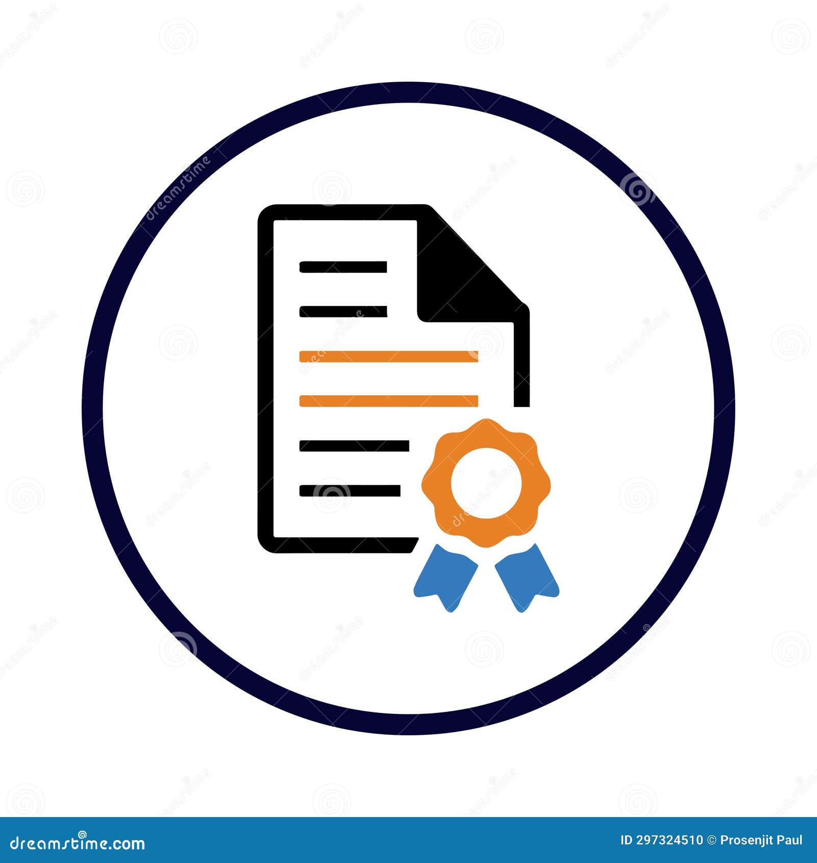 Certificate, Document, Badge, Certificate Icon Stock Vector ...
