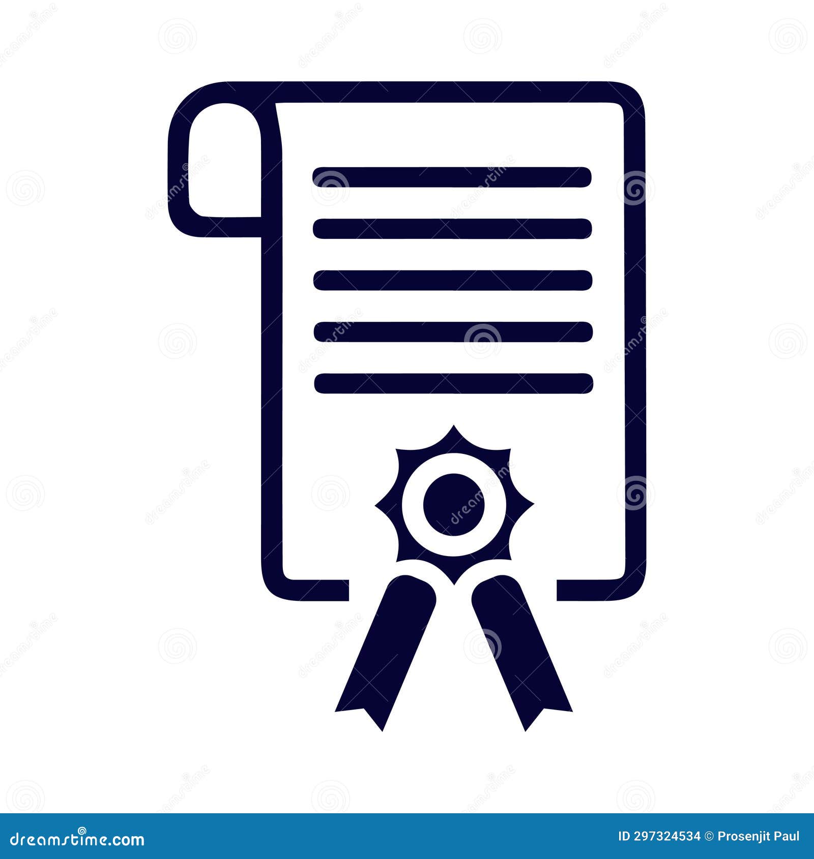 Certificate, Document, Badge, Certificate Icon Stock Vector ...