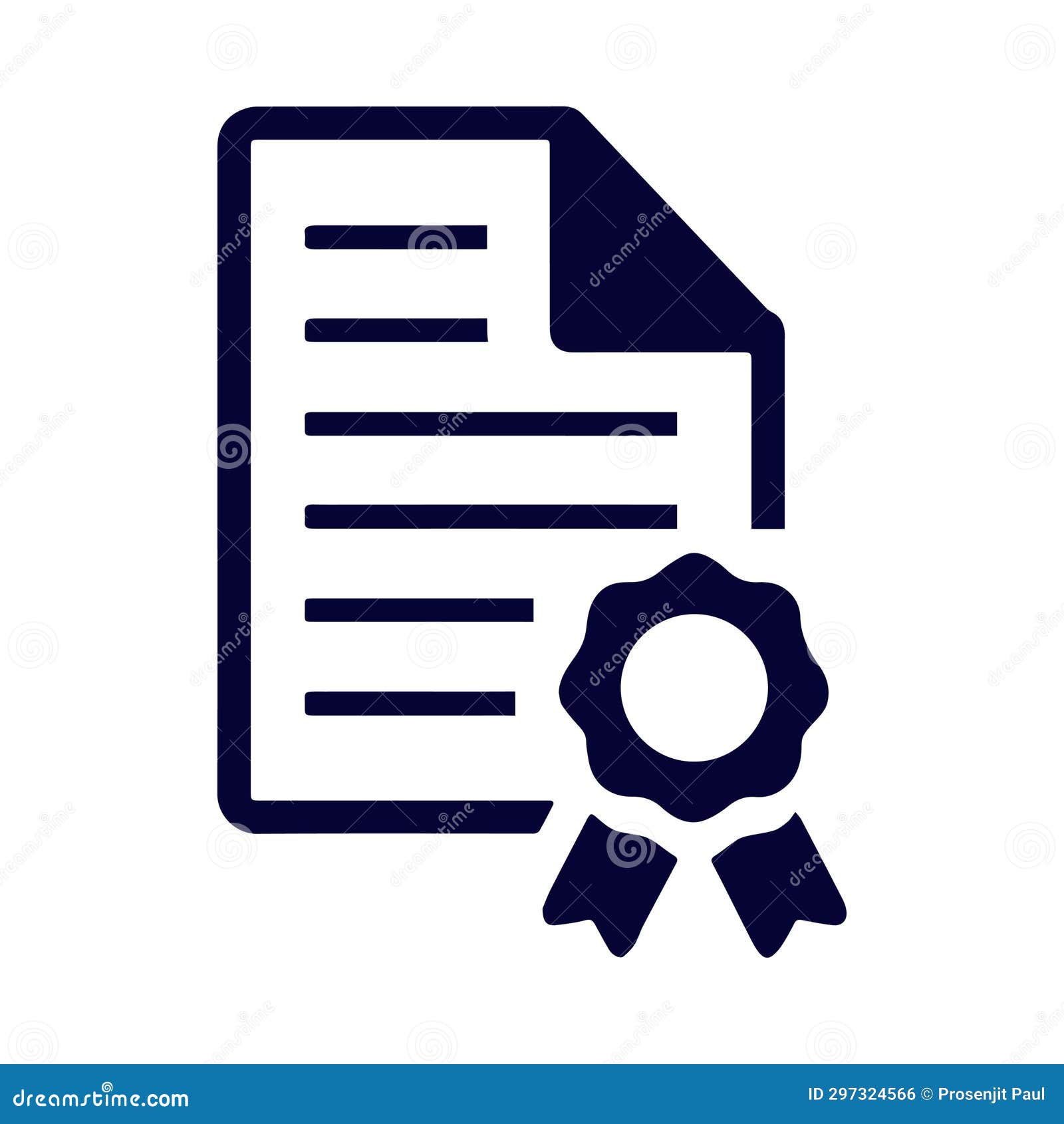 Certificate, Document, Badge, Certificate Icon Stock Vector ...
