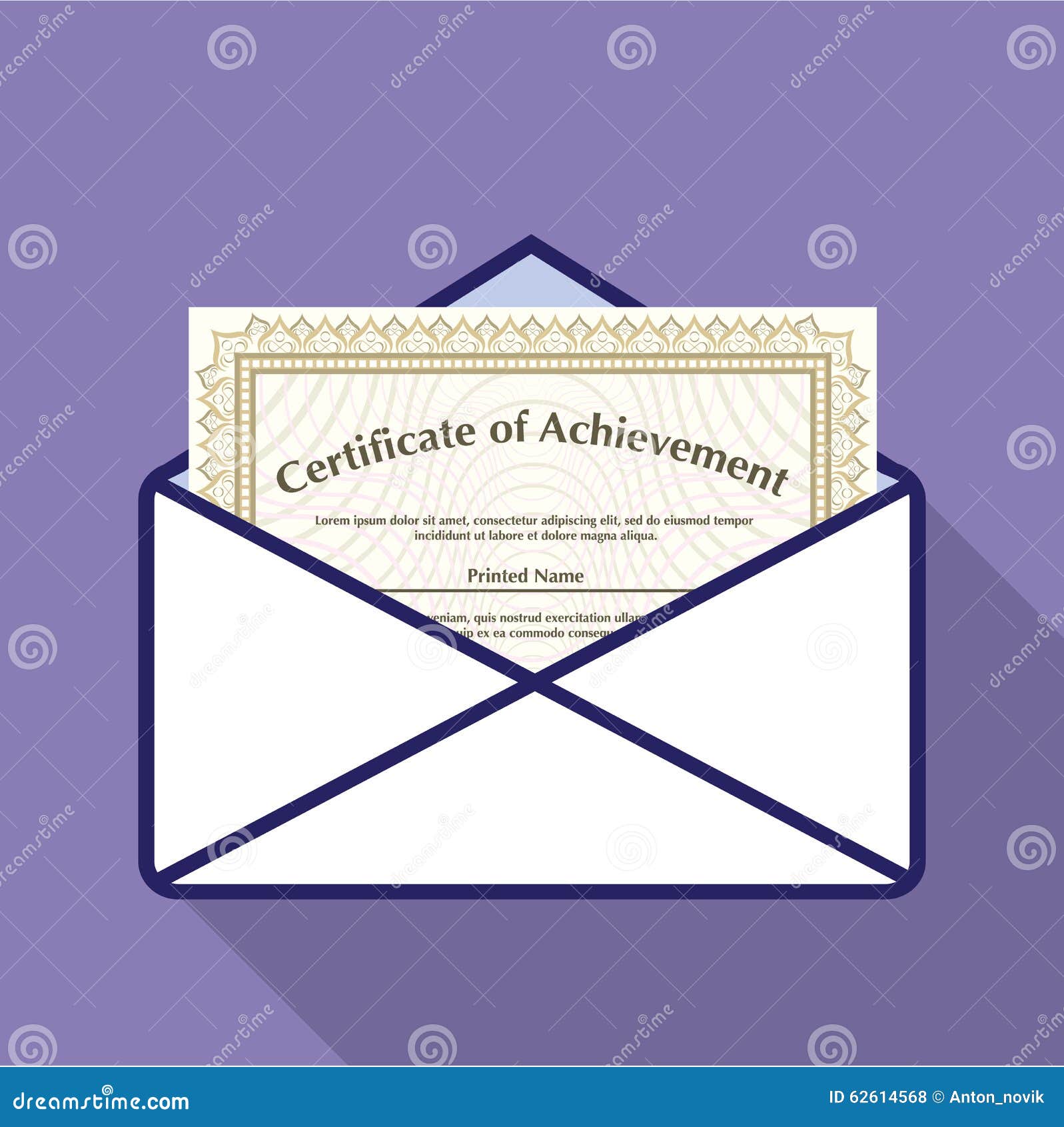 Certificate in Envelope Vector Stock Vector - Illustration of file ...