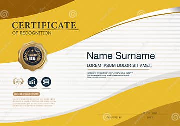 Certificate Frame Design Template Layout Template in A4 Size Stock ...