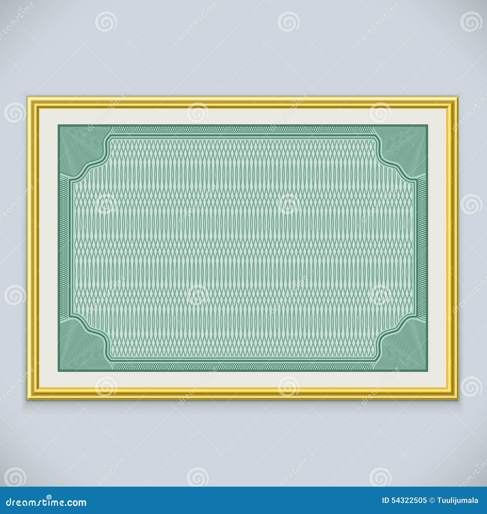 Certificate frame stock vector. Illustration of golden - 54322505