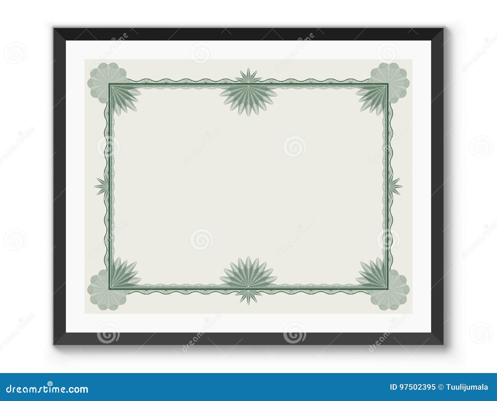 Certificate frame template stock vector. Illustration of black - 97502395
