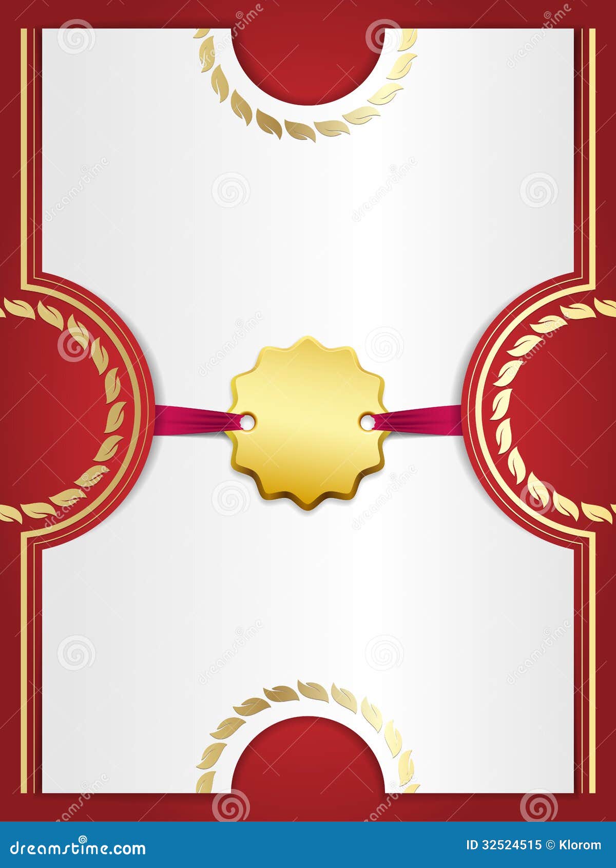 Certificate with a Gold Medal Stock Vector - Illustration of seal ...