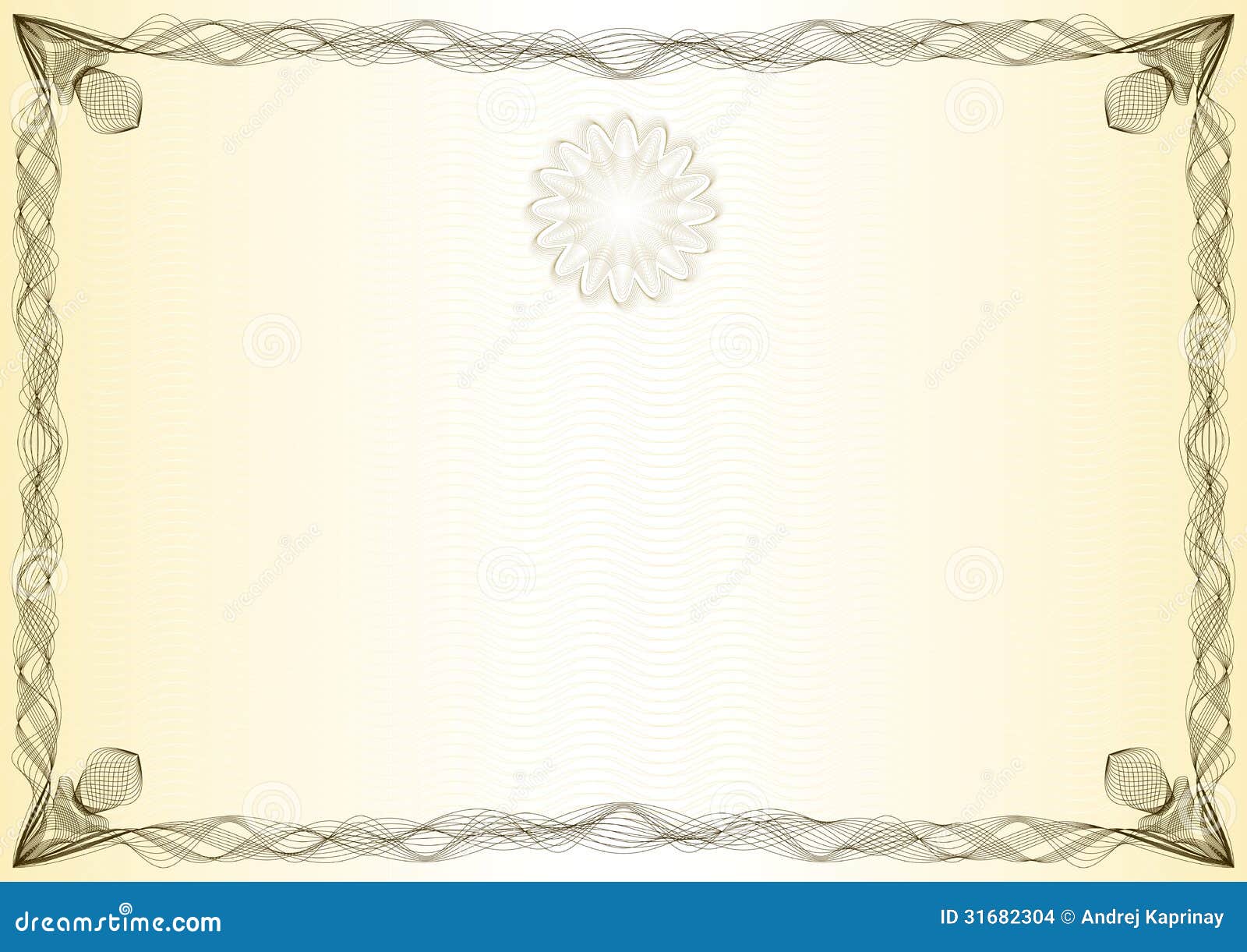 Certificate Graduate Vintage Diploma Background Vector Illustration ...