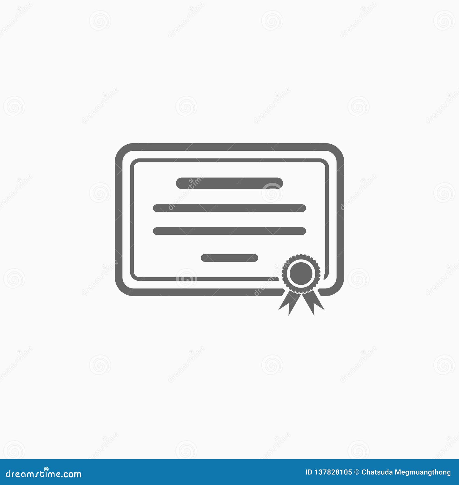 Certificate Icon, Diploma, Credentials, Qualification Stock Vector ...