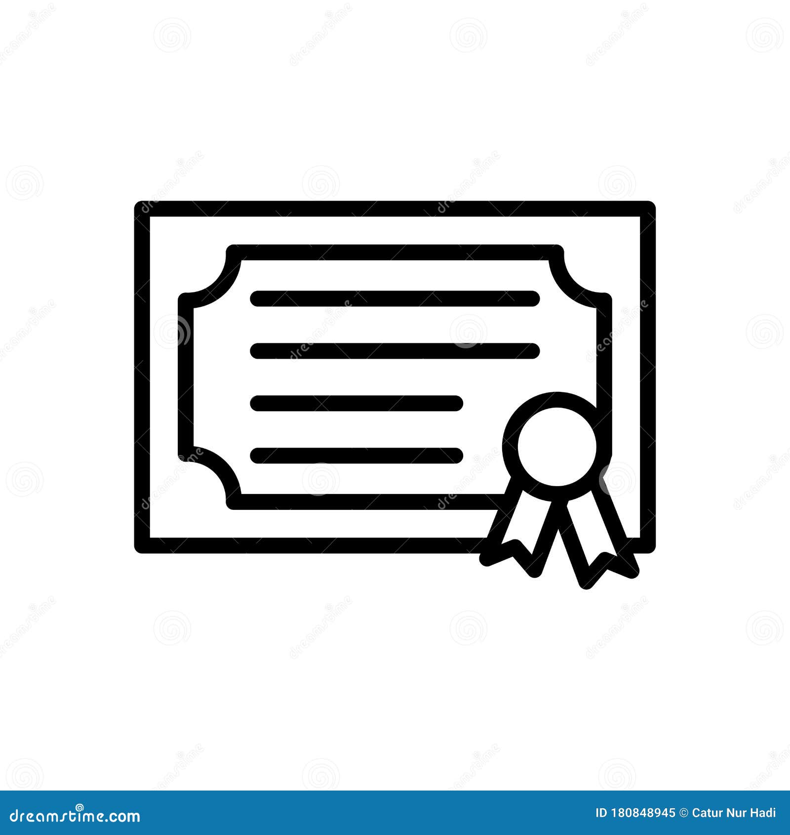 Certificate Icon Flat Vector Template Design Trendy Stock Vector ...