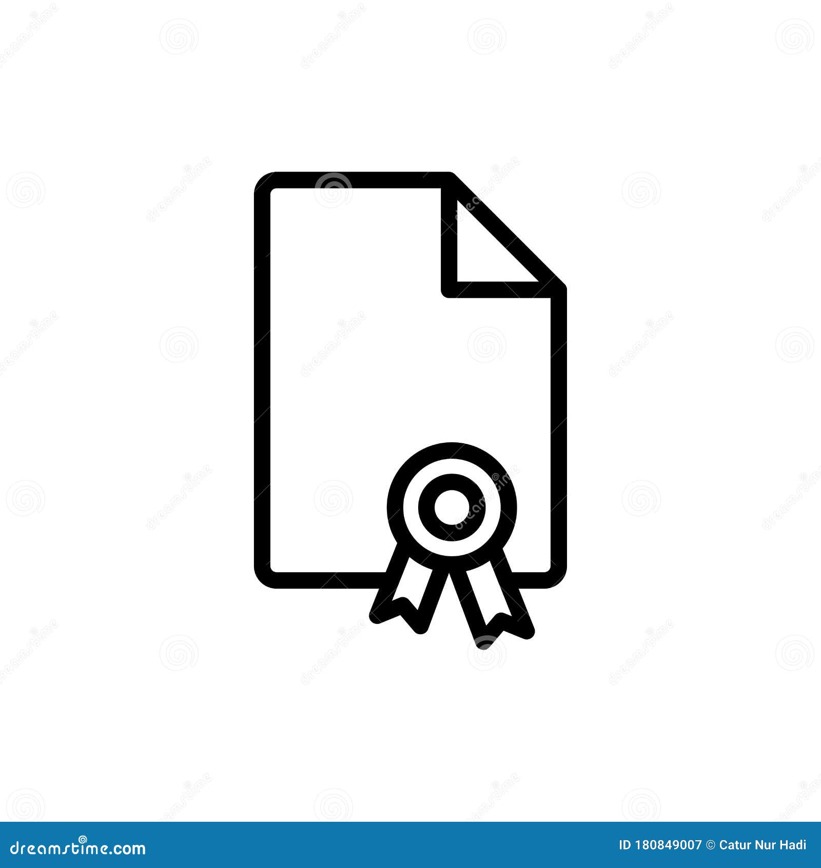Certificate Icon Flat Vector Template Design Trendy Stock Vector ...