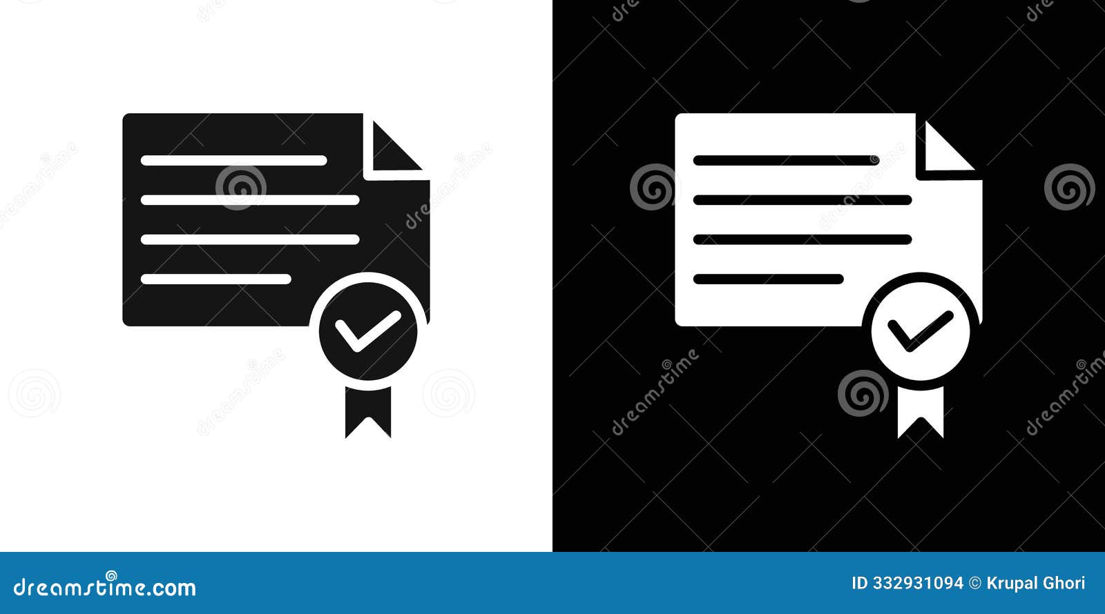 Certificate Icon Logo Set Vector Stock Vector - Illustration of ...