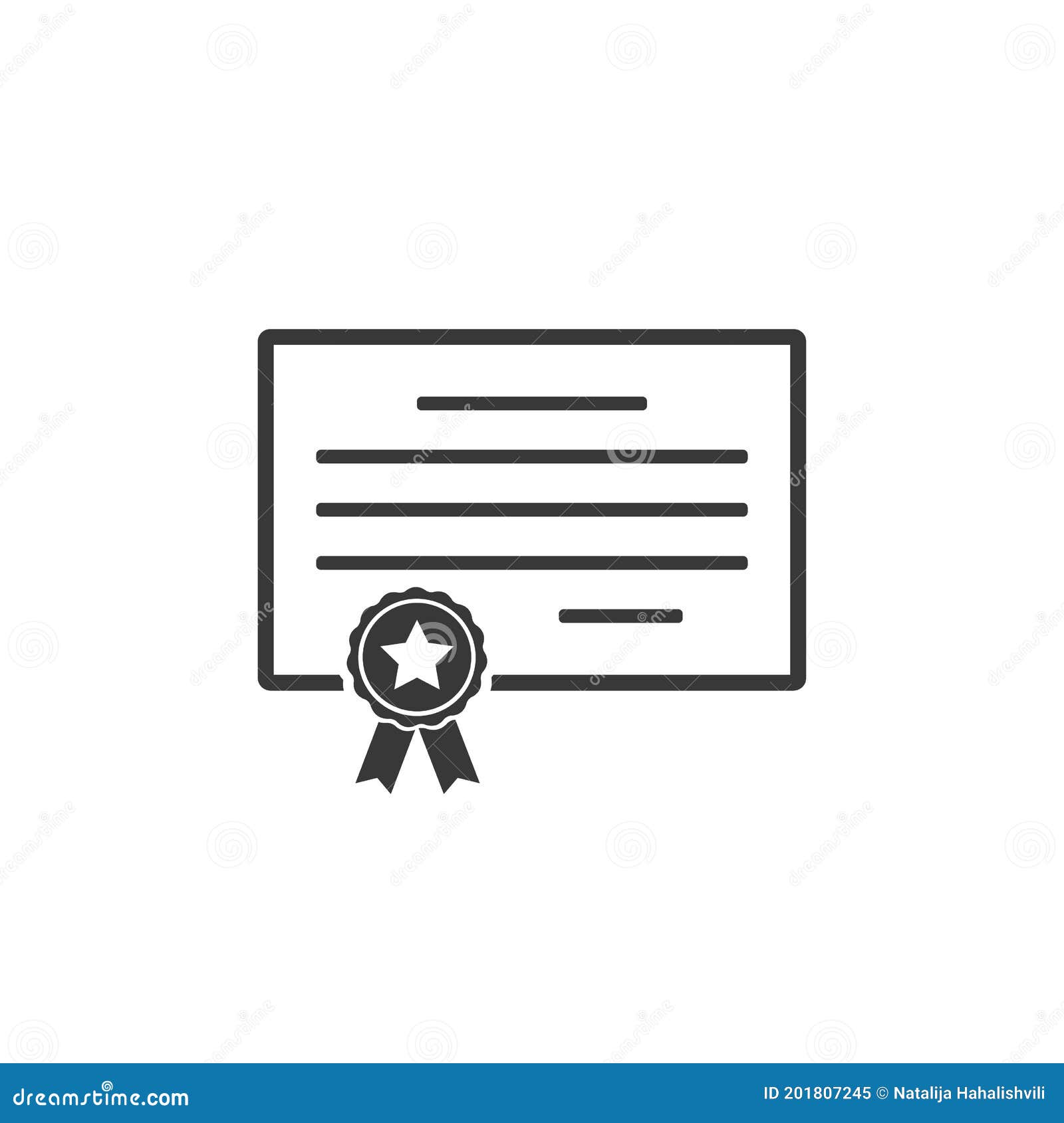 Certificate Icon in Modern Flat Style. Vector Stock Vector ...