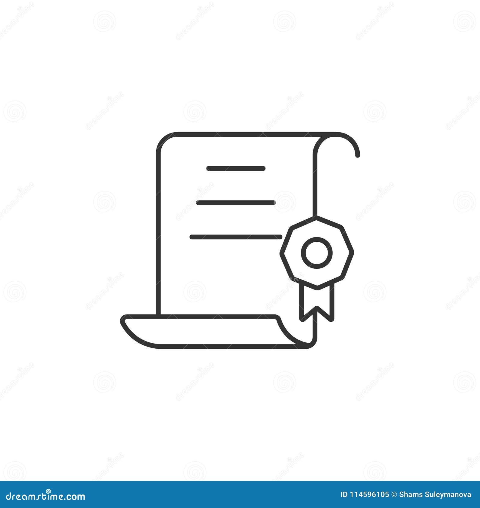 Certificate Icon. Simple Element Illustration. Certificate Symbol ...