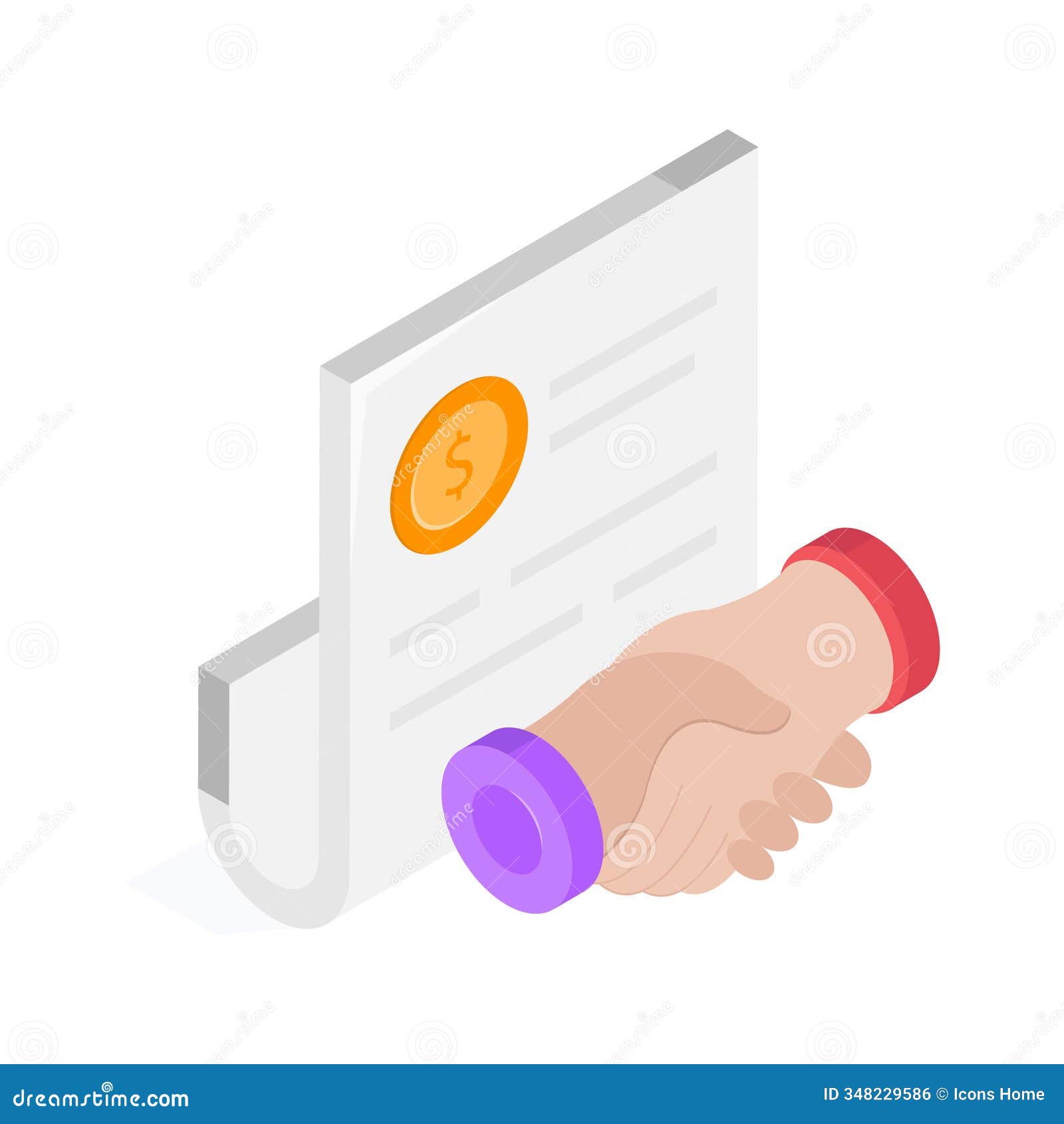 Certificate Icon Symbolizing Completion of a Transaction or Agreement ...
