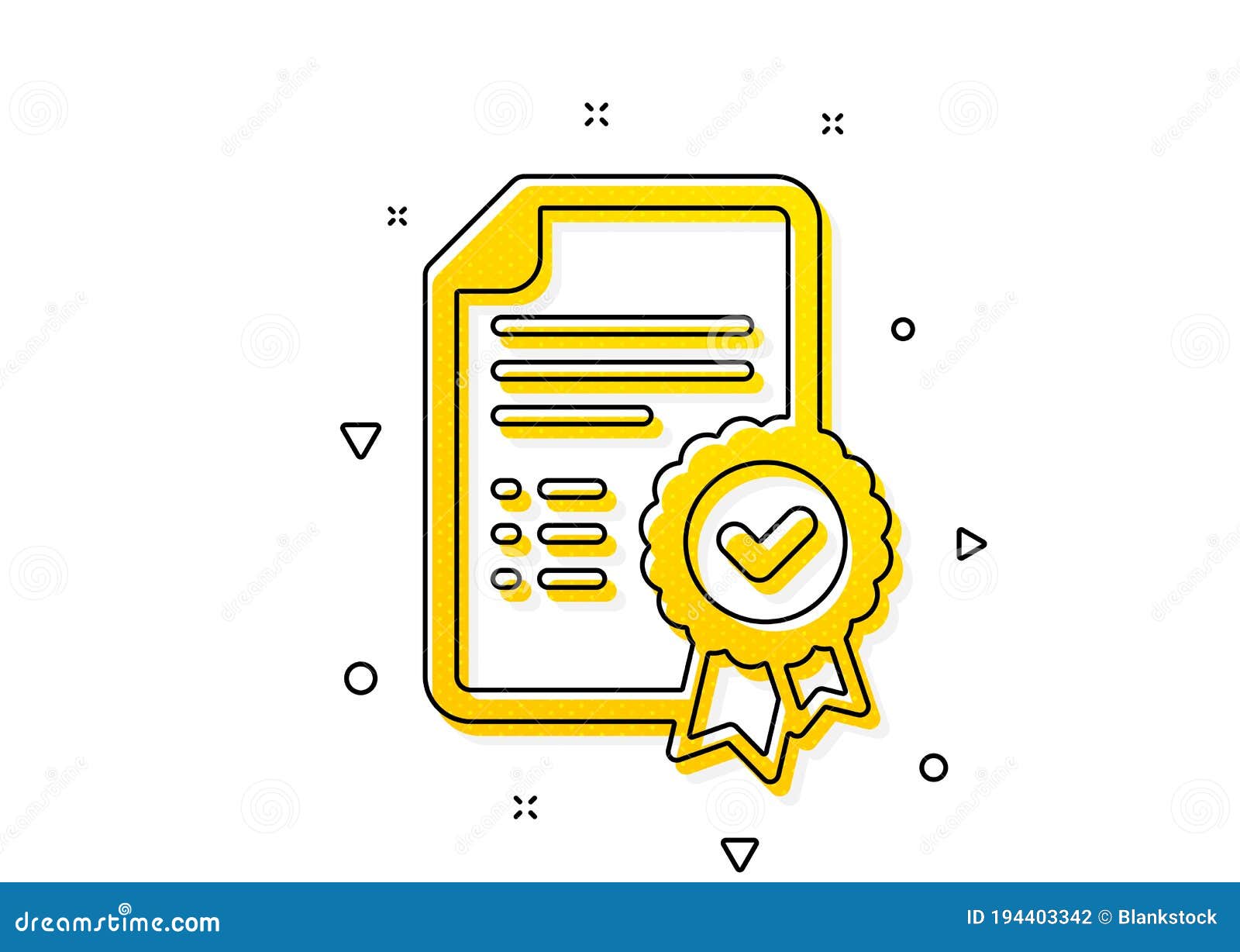Certificate Icon. Verified Document Sign. Vector Stock Vector ...