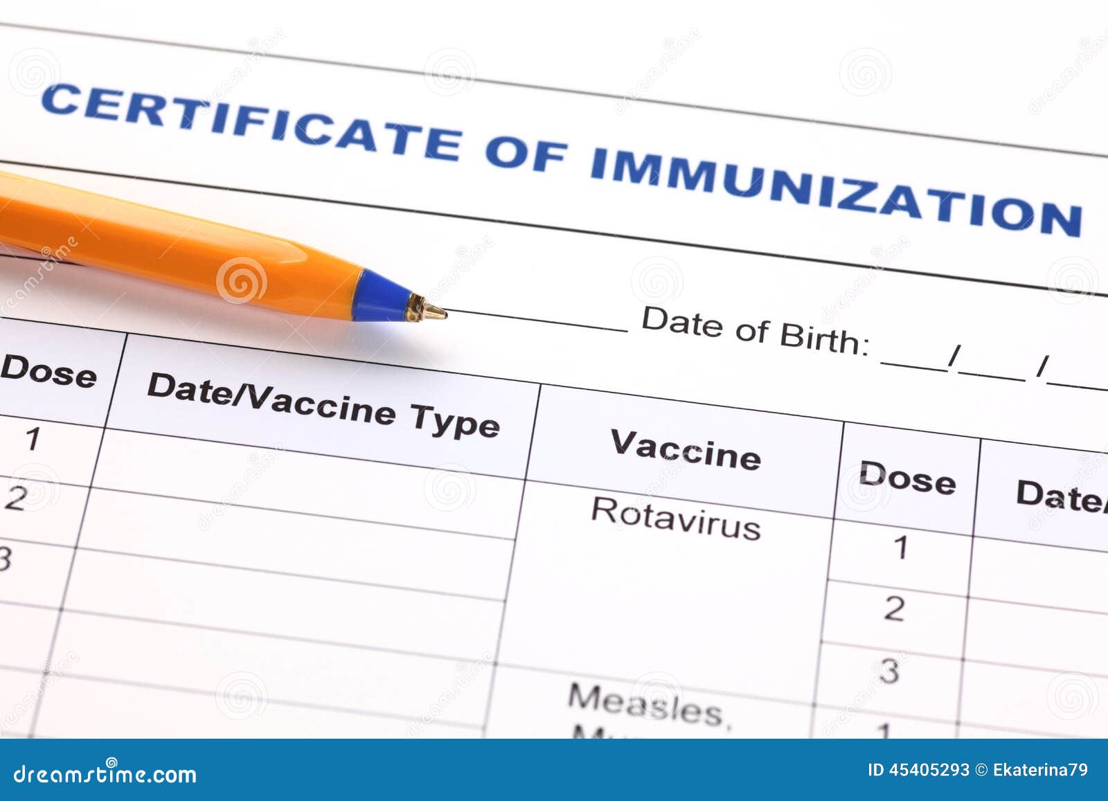 Certificate of Immunization Stock Image - Image of accessibility ...