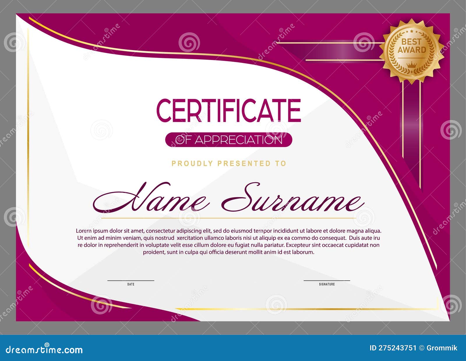 Certificate. the Layout of the Certificate of Recognition of Education ...