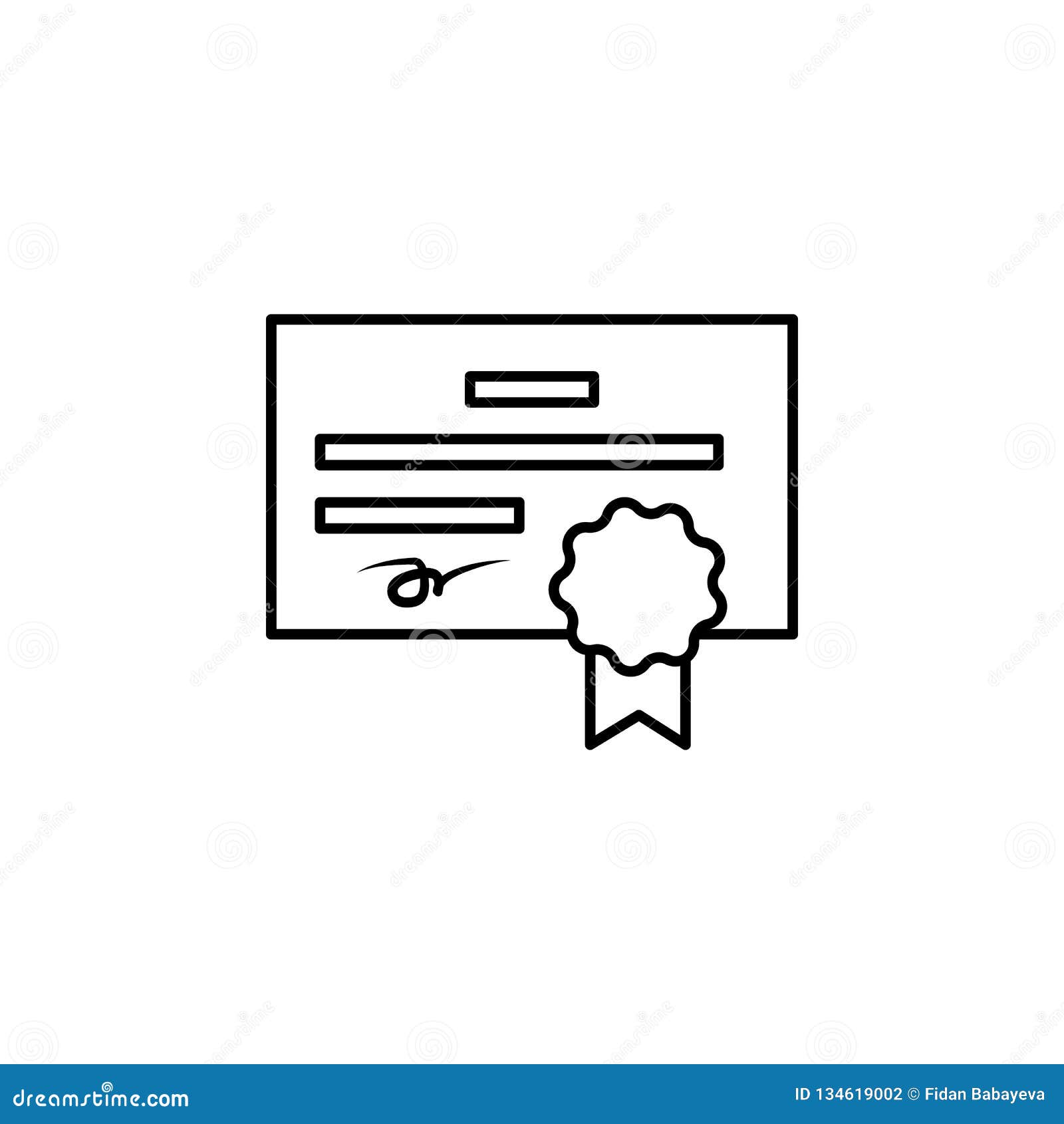 Certificate, License Icon On White Background. Can Be Used For Web ...