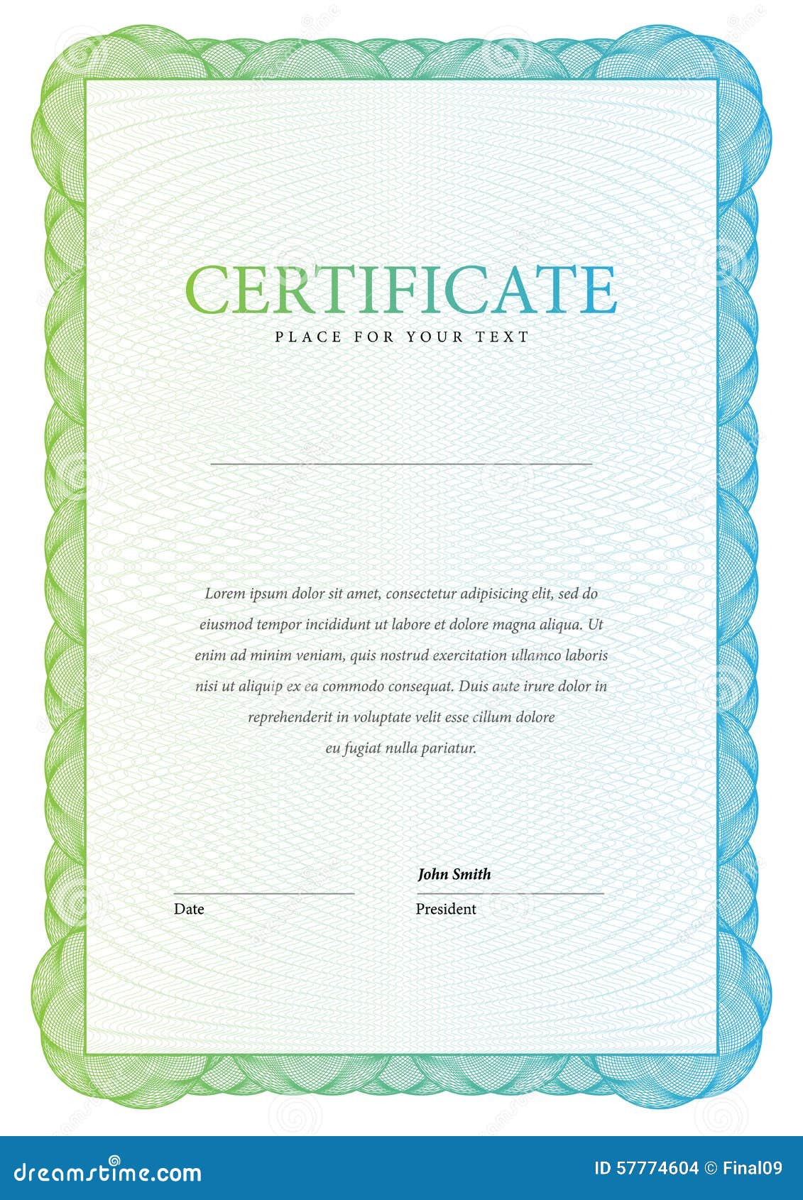 Certificate. Modern Template Diplomas, Currency. Stock Vector ...