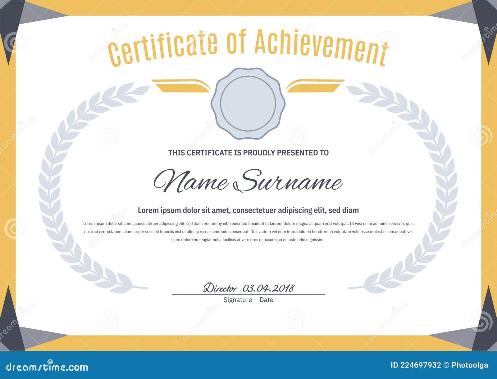 Certificate Modern Triangle Border Line Frame for Certificate, Diploma ...