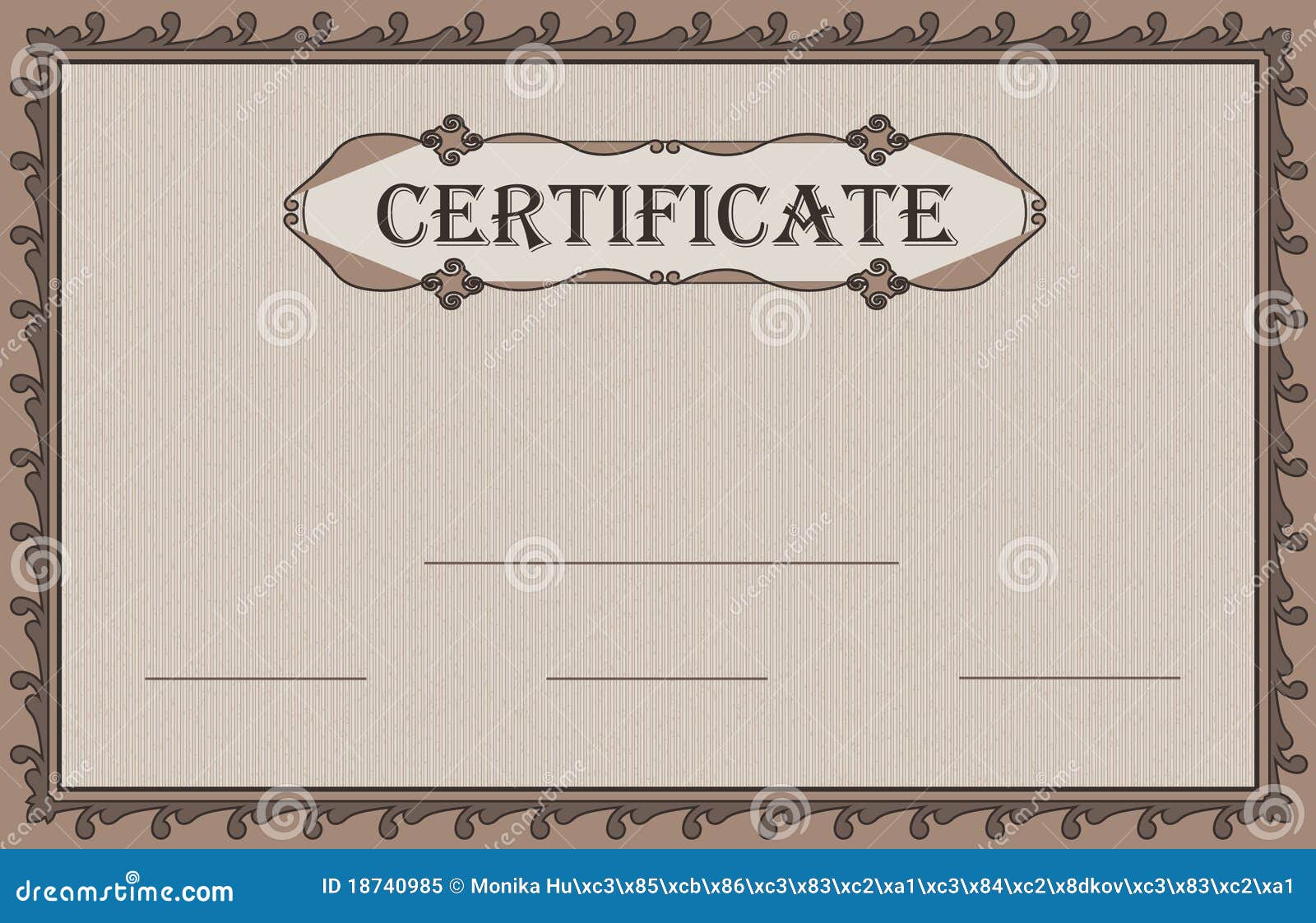 Certificate paper nature stock vector. Illustration of printing - 18740985
