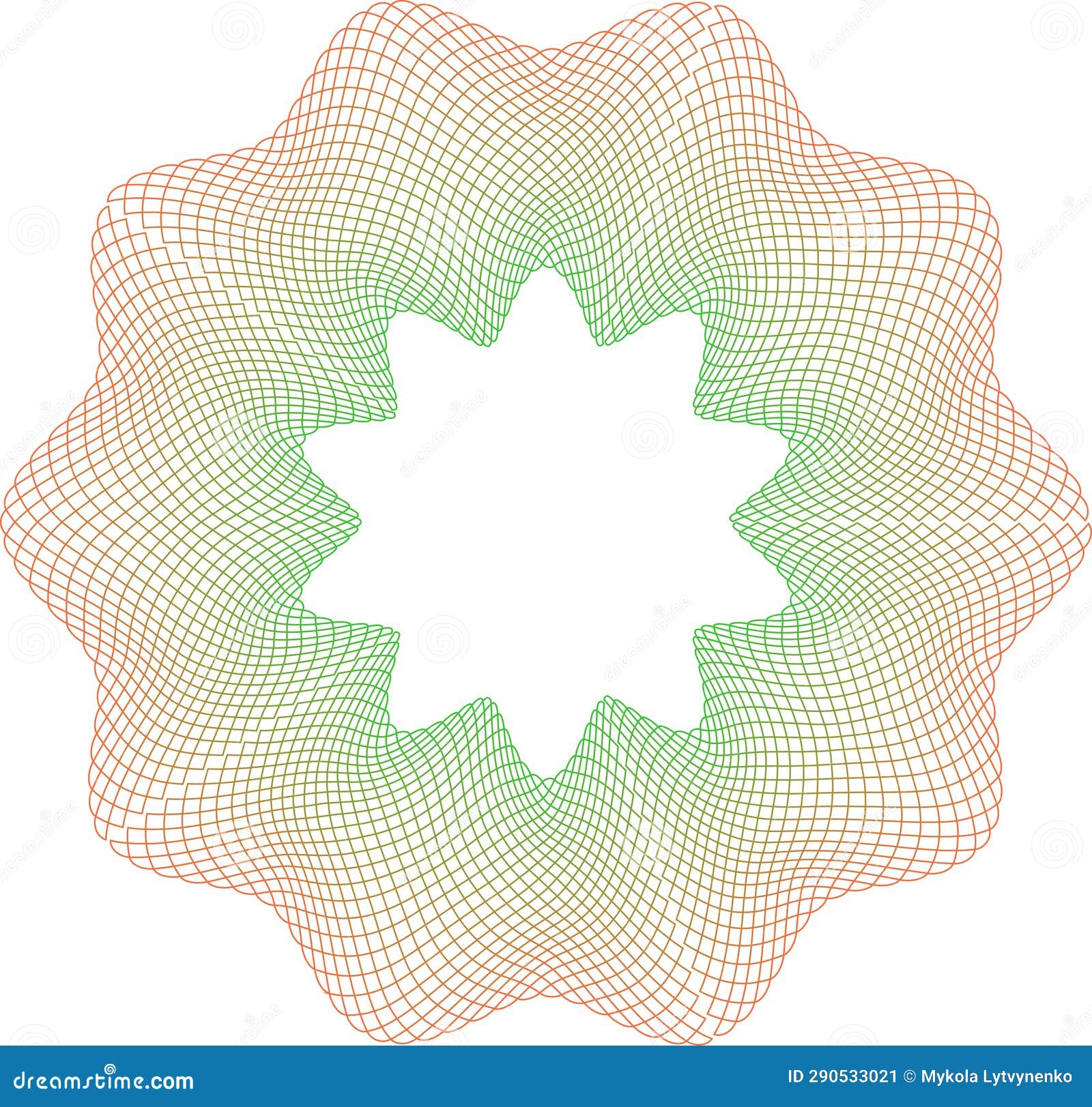 Certificate Round Guilloche Watermark Protection Valuable Documents ...