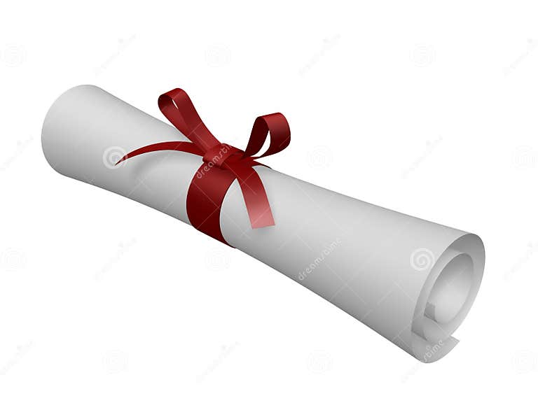 Certificate scroll stock illustration. Illustration of certificate ...