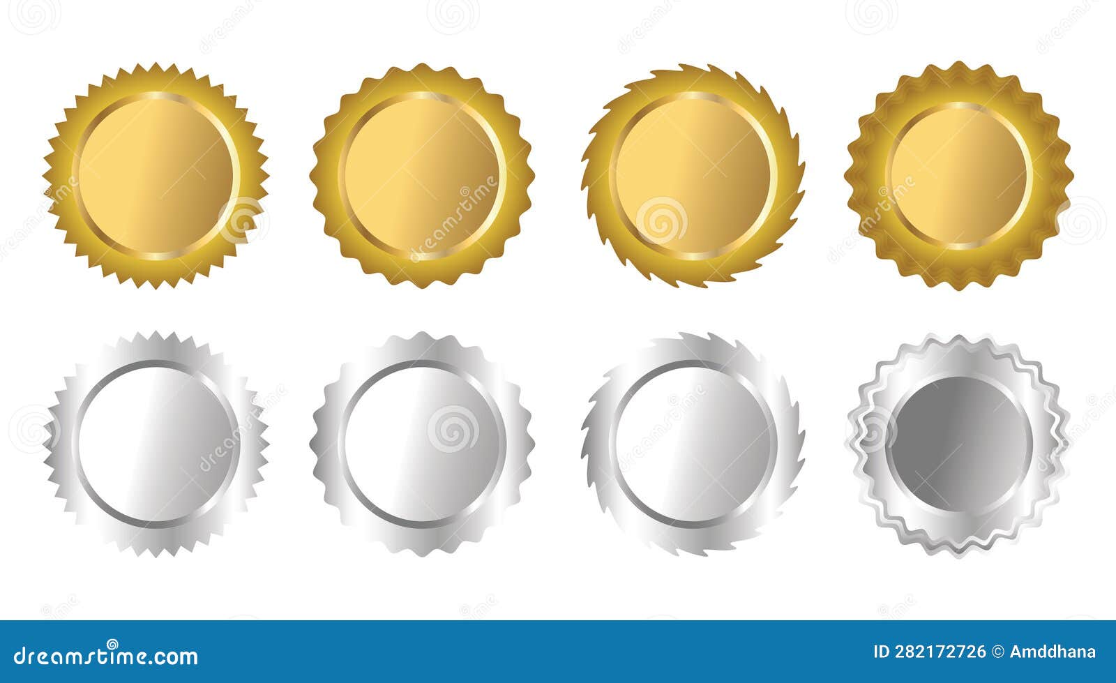 Certificate Seal Gold and Silver for Print and Digital Stock Vector ...