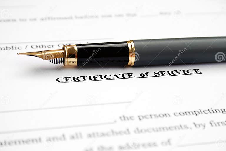 Certificate of service stock photo. Image of change, document - 15711714