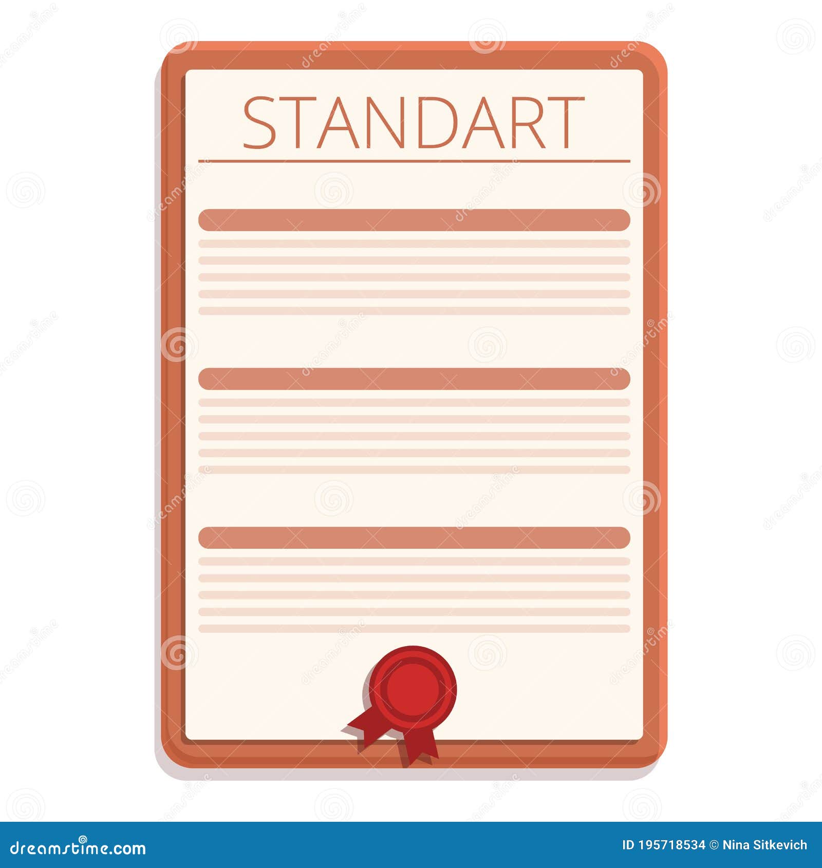 Certificate Standard Icon, Cartoon Style Stock Vector - Illustration of ...