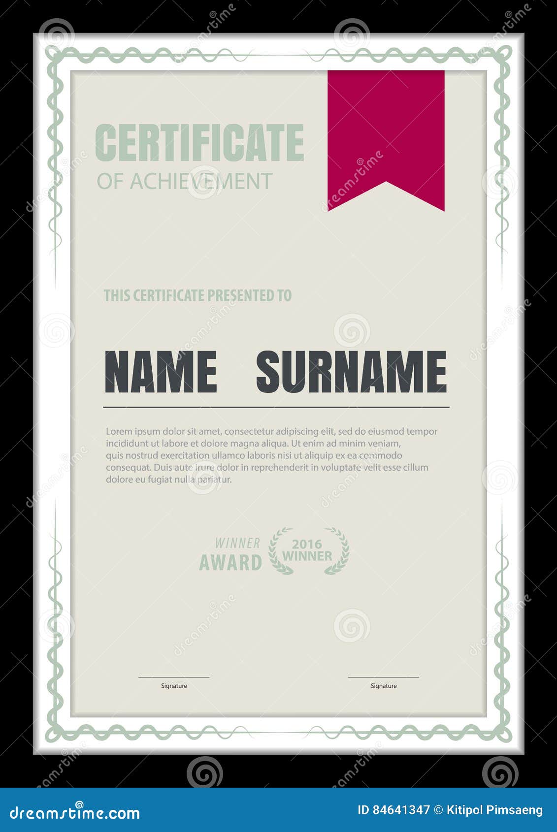 Abstract Diploma Certificate Design Vector Illustration | CartoonDealer ...