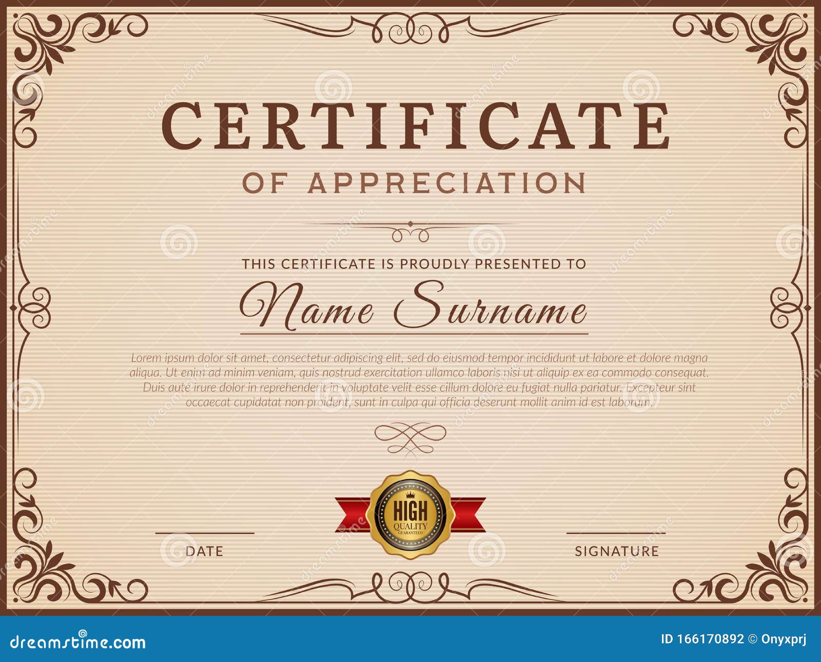 Certificate Template. Decorative Borders and Corners for Modern ...