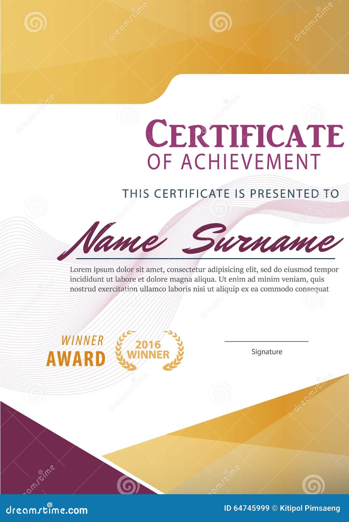 Certificate Template,diploma Layout Stock Vector - Illustration of ...