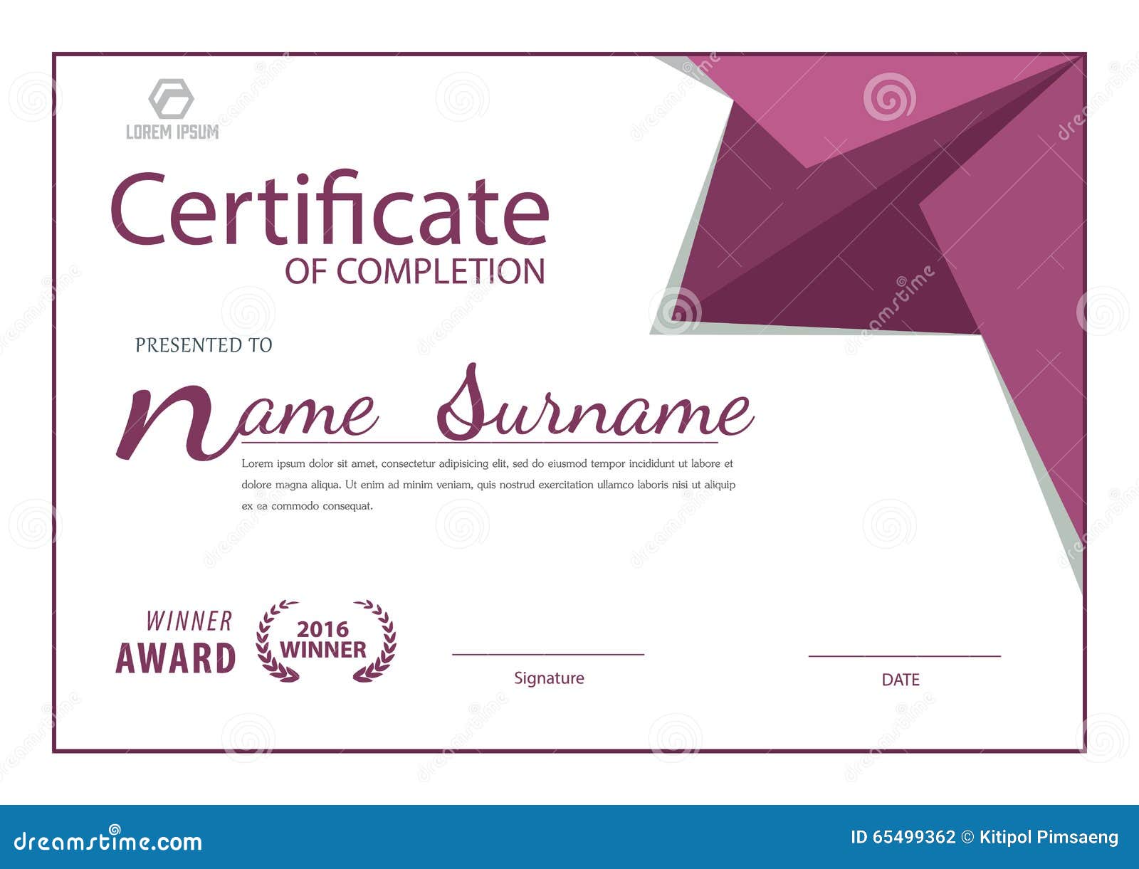 Certificate Template,diploma Layout Stock Vector - Illustration of ...