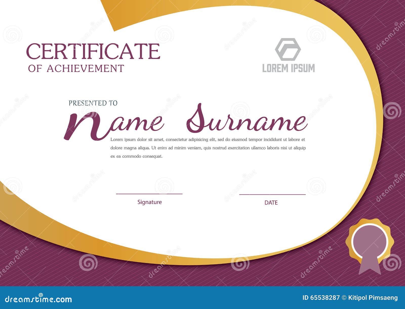 Certificate Template,diploma Layout Stock Vector - Illustration of ...