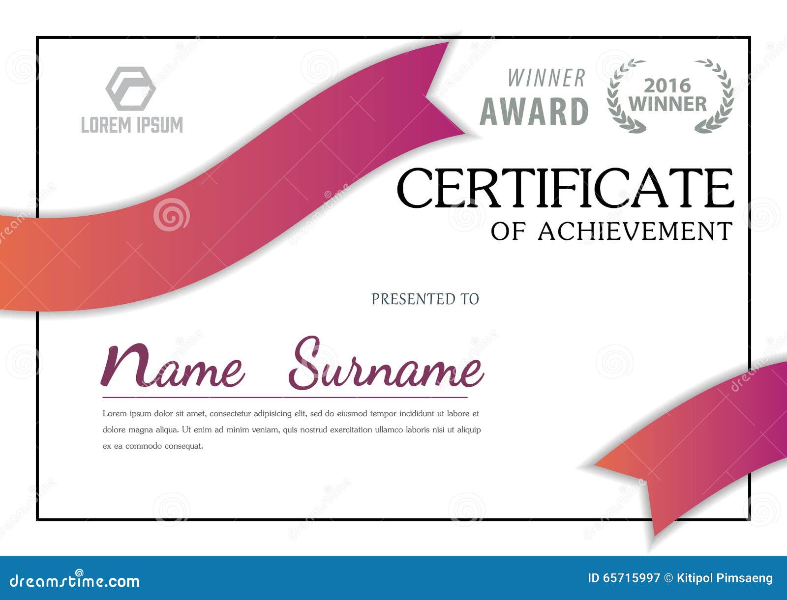 Certificate Template,diploma Layout Stock Vector - Illustration of ...