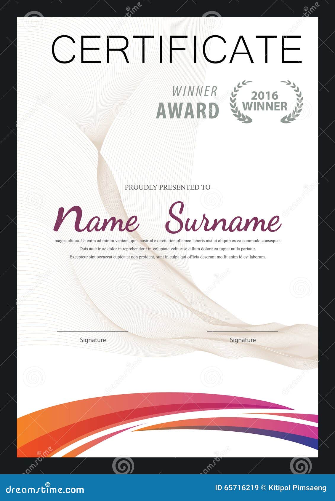 Certificate Template,diploma Layout Stock Vector - Illustration of ...