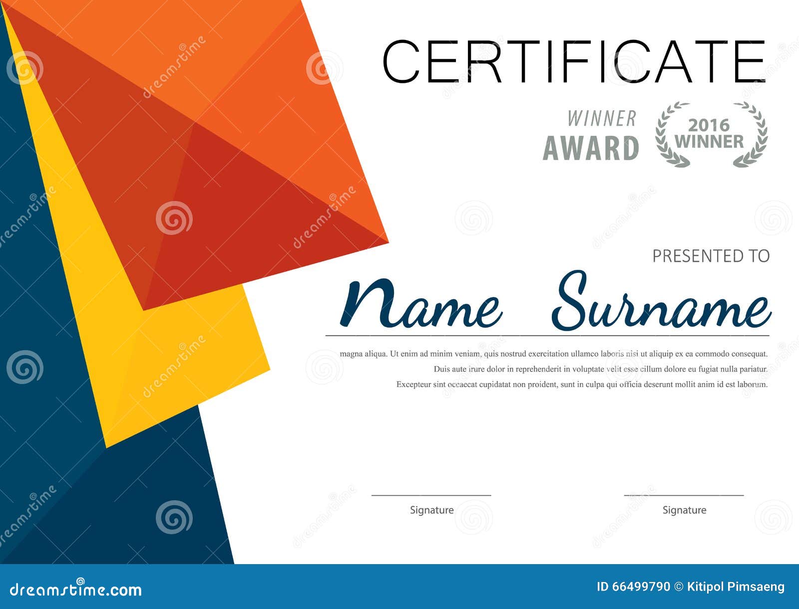 Certificate Template,diploma Layout Stock Vector - Illustration of ...