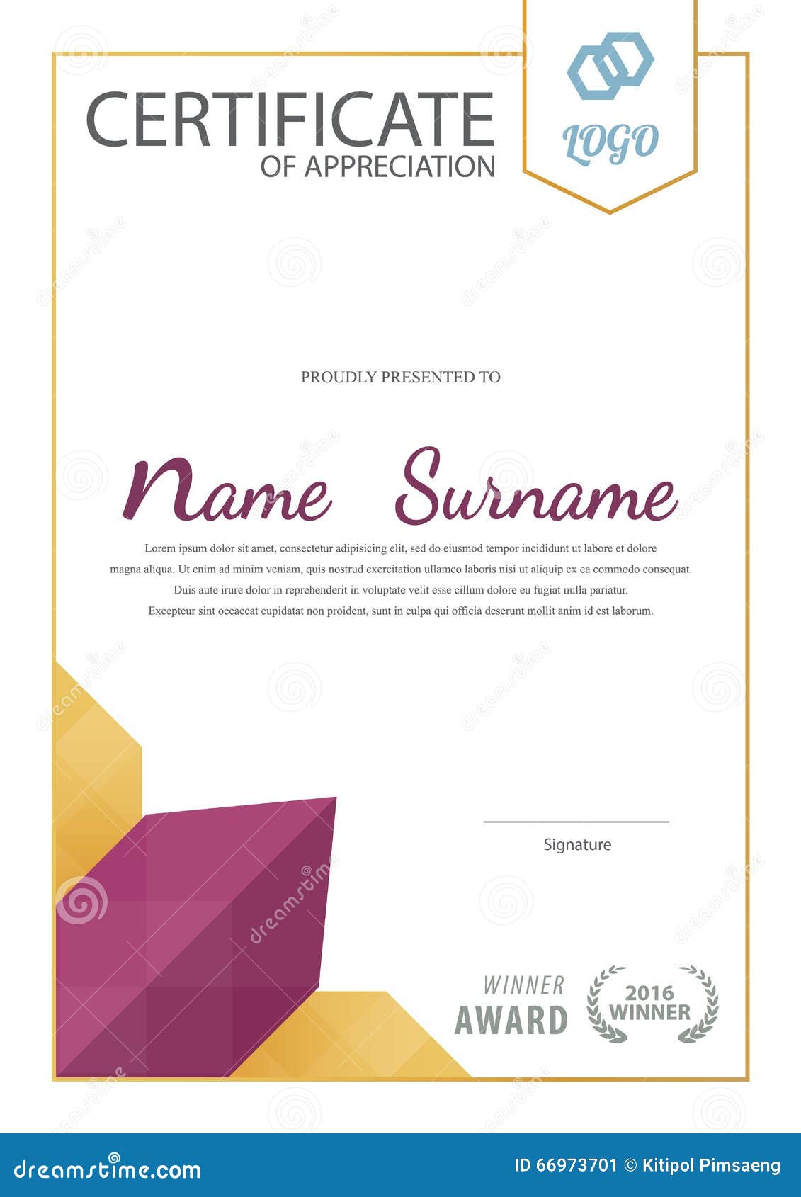 Certificate Template,diploma Layout Stock Vector - Illustration of ...